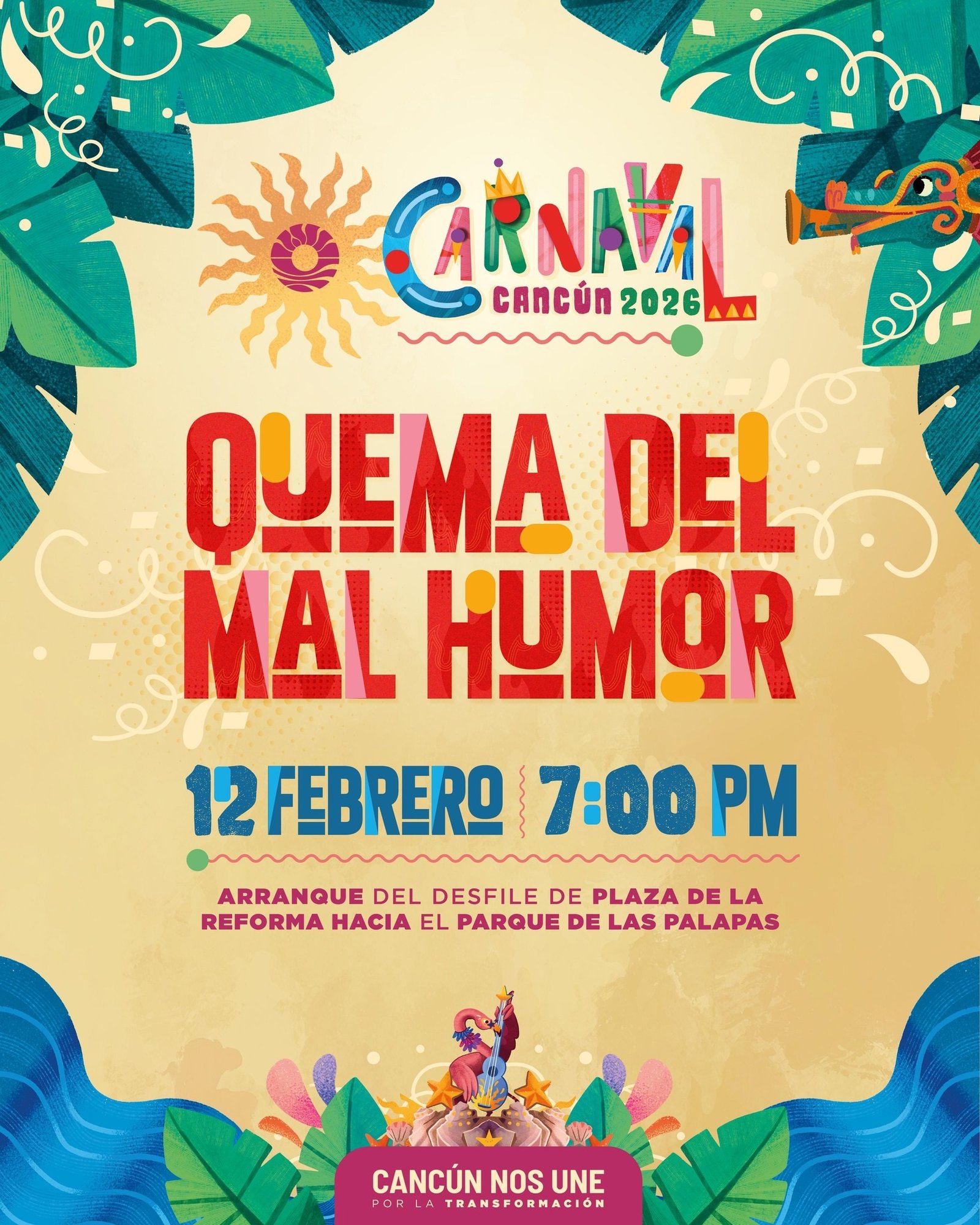 Carnaval Cancún 2026 inicia con la tradicional Quema del Mal Humor este ...